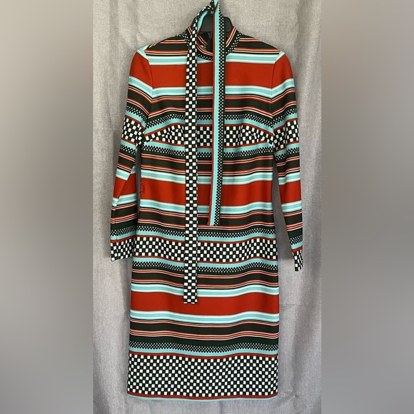 mr simon | Dresses | Vintage Mr Simon Striped Green And Red Dress Zip ...
